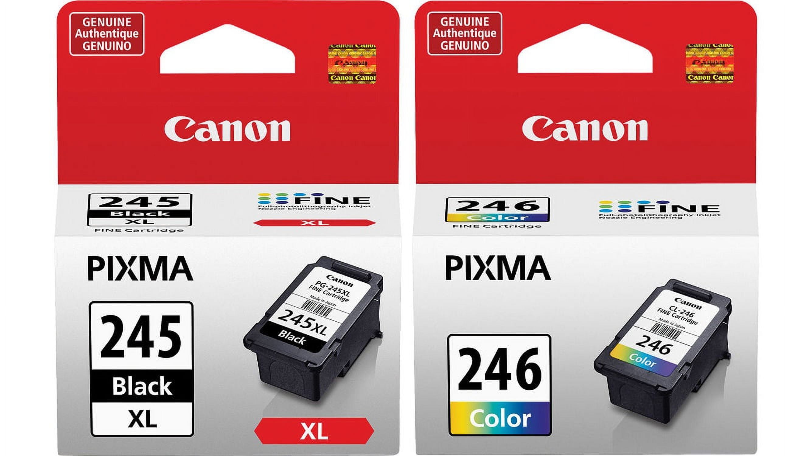 Canon PG-245XL High Yield and CL-246 Standard Yield Ink Cartridges ...