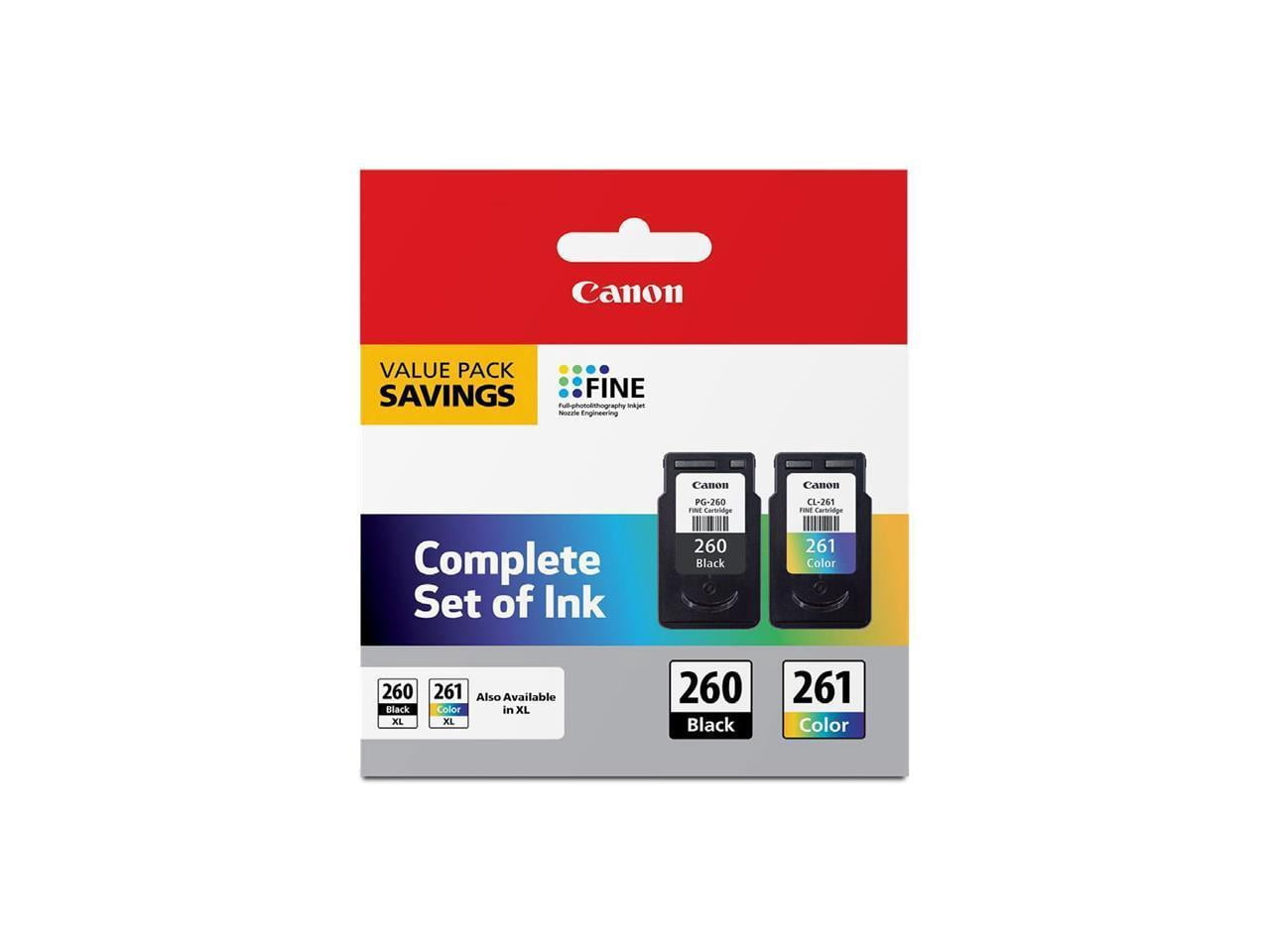 Canon PG-260 Black & CL-261 Color Ink Cartridge Value Pack for PIXMA TS5320 - Walmart.com
