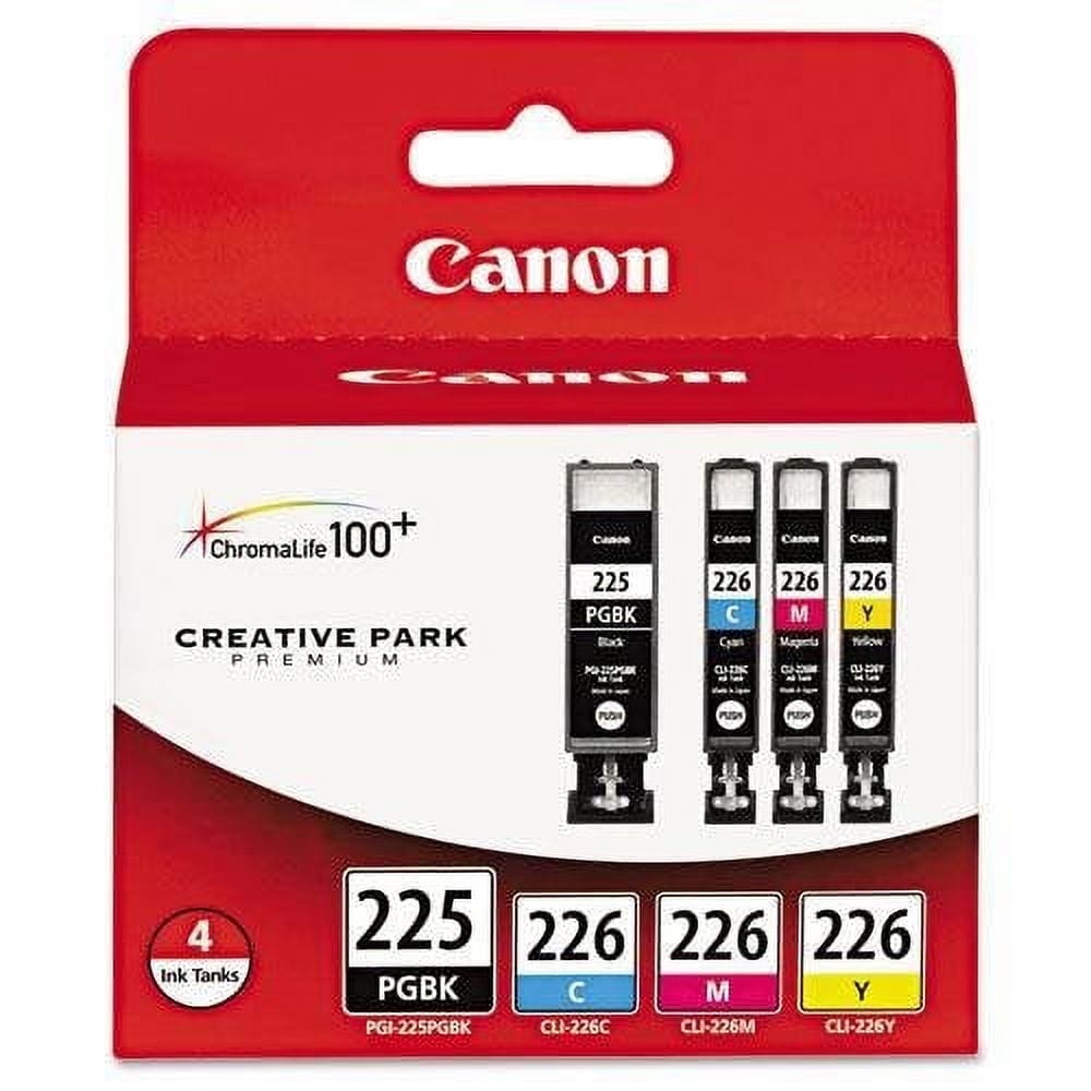 Canon PGI-225, CLI-226 Ink, 4/Pk, CMYK, 19 mL, 9 mL, Genuine Quality ...