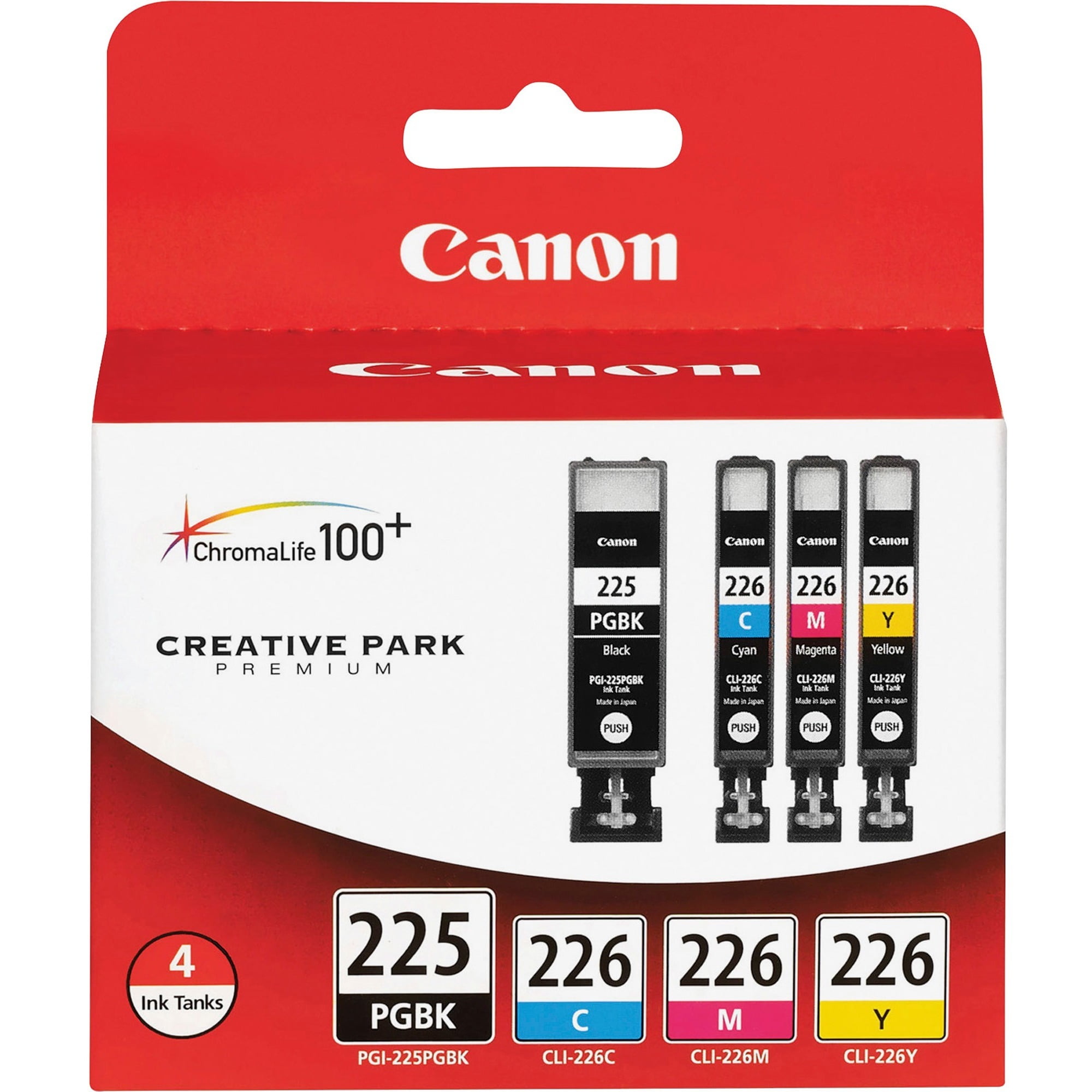 Canon PGI-225 ChromaLife 100+ Black/CLI-226 Color Ink Tanks (4530B008 ...
