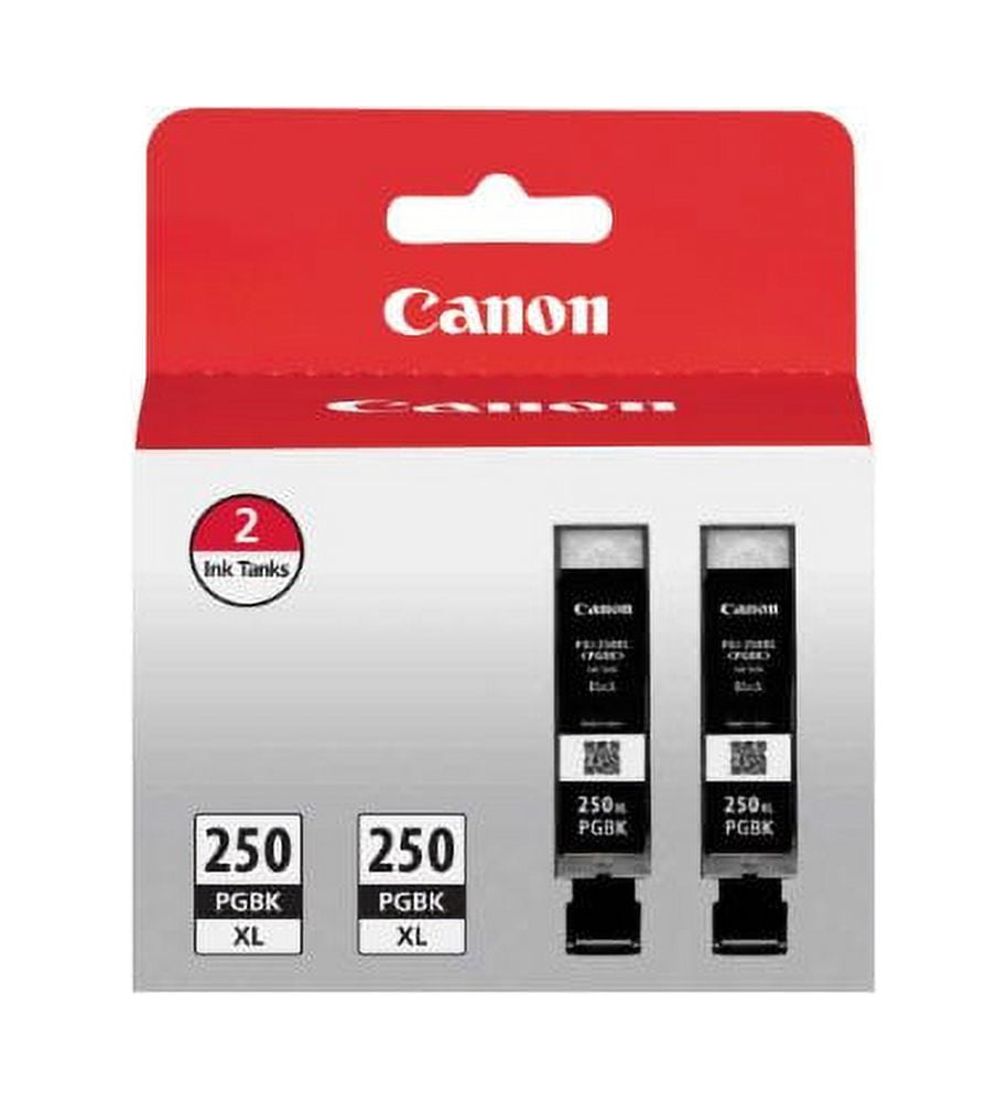 Canon PGI-250XL Pigment Black Ink, Twin Value Pack, Compatible to ...