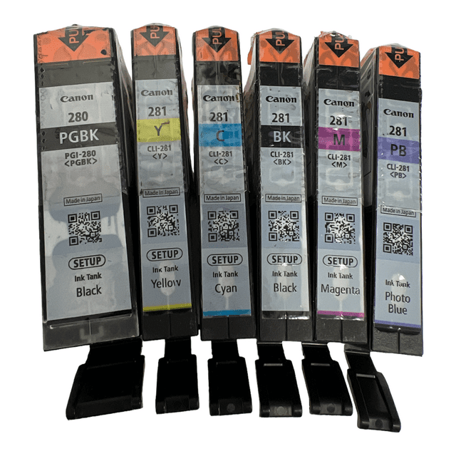 Canon PGI-280 / CLI-281 Genuine Setup Ink Cartridge Black/PGBK/Cyan ...