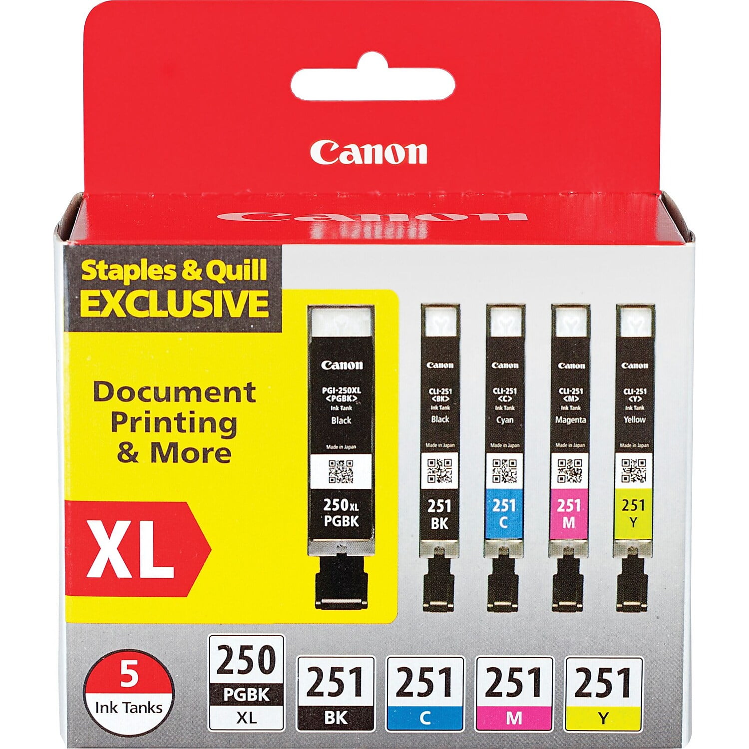 Canon PGI250XL Black CLI251 BCMY Ink Cartridges for PIXMA Printer ...