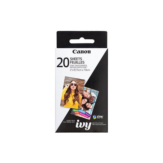 ZINK™ Smudge-Free, Tear-Free, Water-Resistant Photo Paper Pack (20 ...