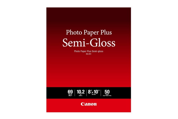 Canon Photo Paper Plus Semi-Gloss, 69 lbs., 8 x 10, 50 Sheets/Pack ...