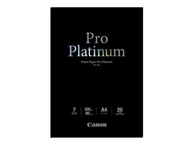 Canon Photo Paper Pro Platinum - A4 (8.25 in x 11.7 in) - 300 g/m - 20 ...