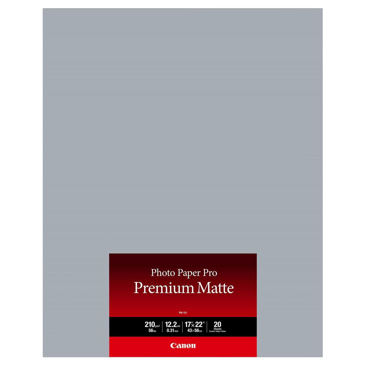 Canon 17x22" Pro Premium Matte Photo Paper, 12.2 mil, 210gsm, 20 Sheets ...