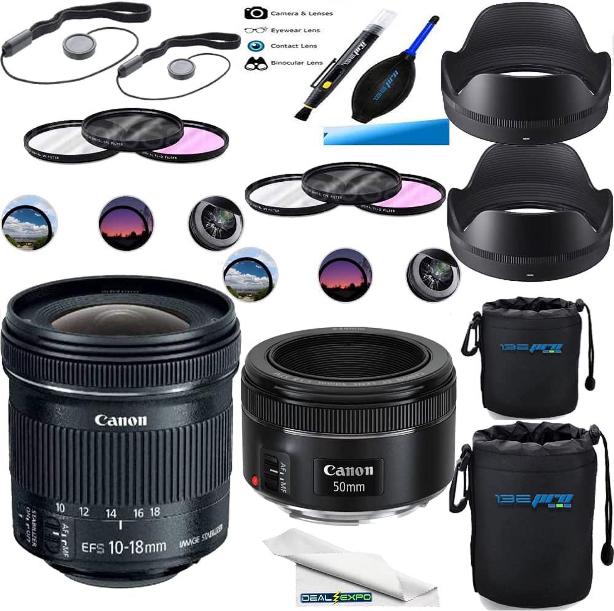 Canon Portrait and Travel Two Lens Kit with 50mm f/1.8 and 10-18mm ...