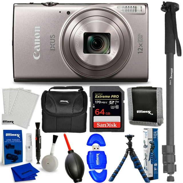 Canon PowerShot ELPH 360 HS Digital Camera (Silver) 1078C001 10PC ...