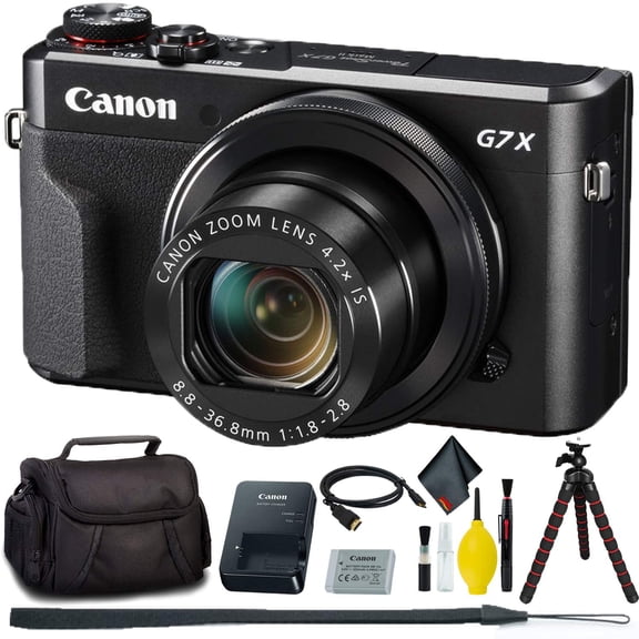 Canon PowerShot G7 X Mark II Compact Digital Camera Bundle with Flip ...