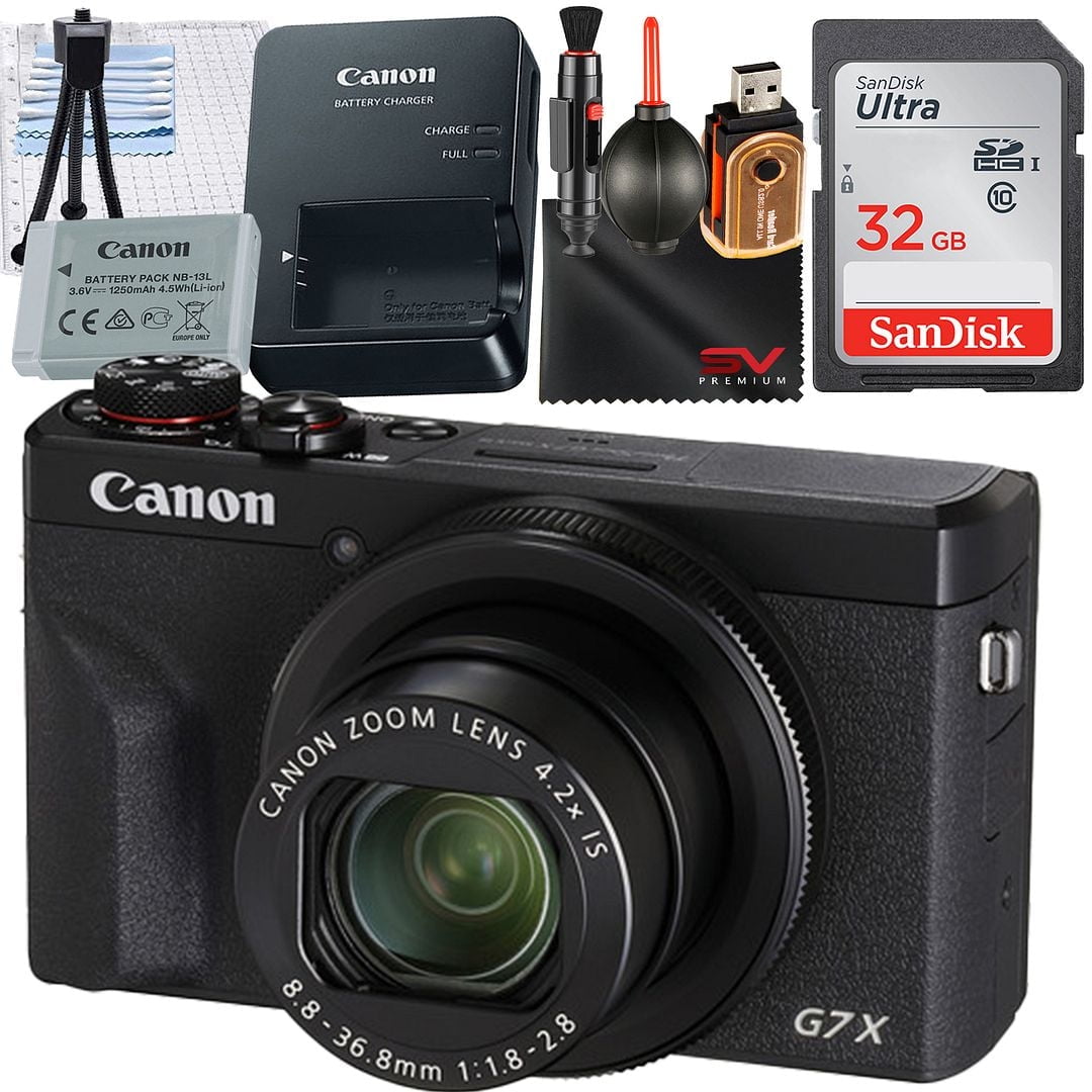Canon PowerShot G7 X Mark III Digital Camera (Black) with SanDisk 32GB ...