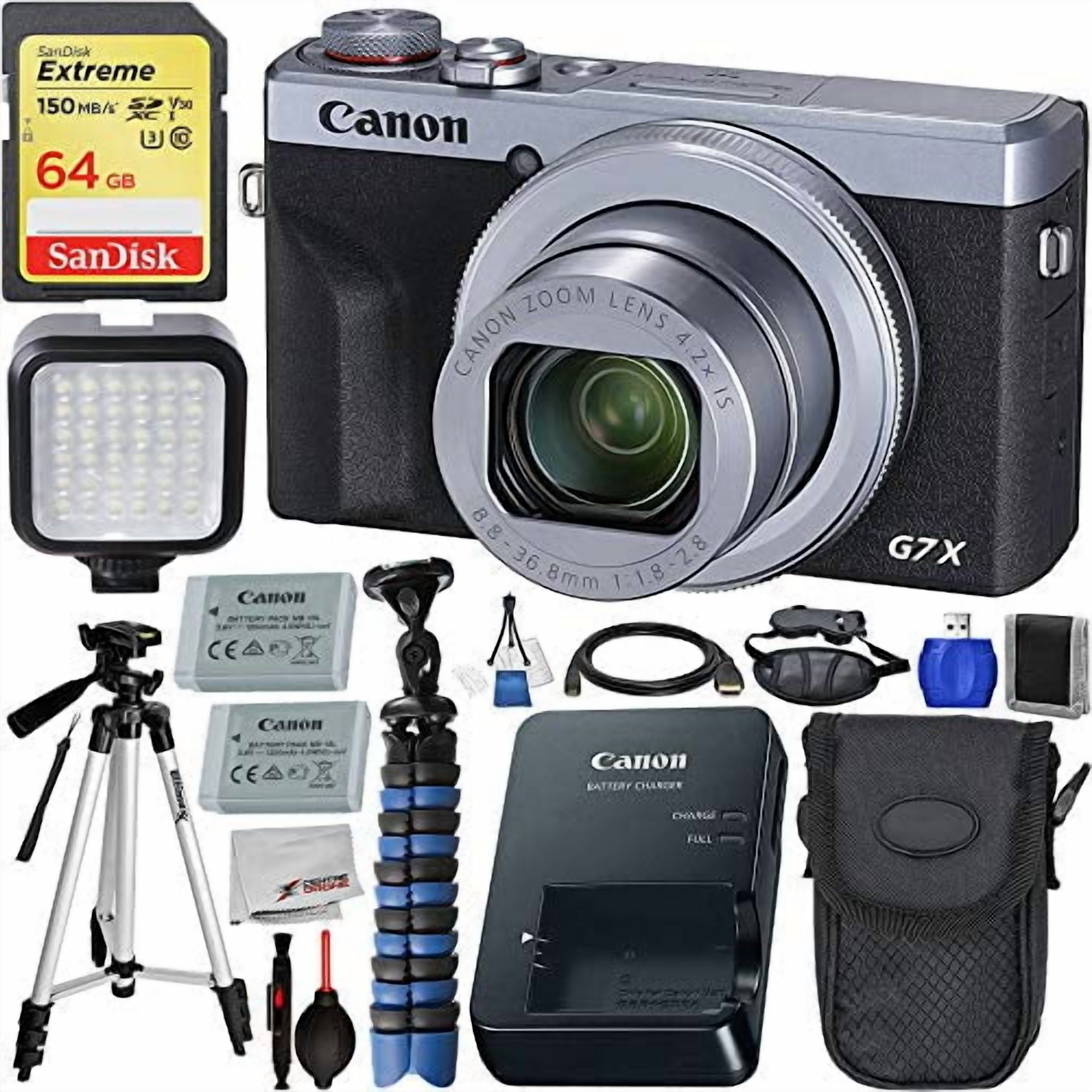 Canon PowerShot G7 X Mark III Digital Camera (Silver#3638C001) with Premium Accessory Bundle ...