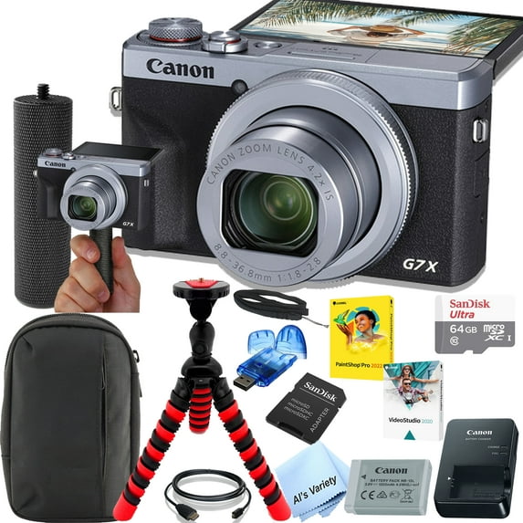 Canon PowerShot G7 X Mark III Digital Camera (Silver), Video Kit with ...
