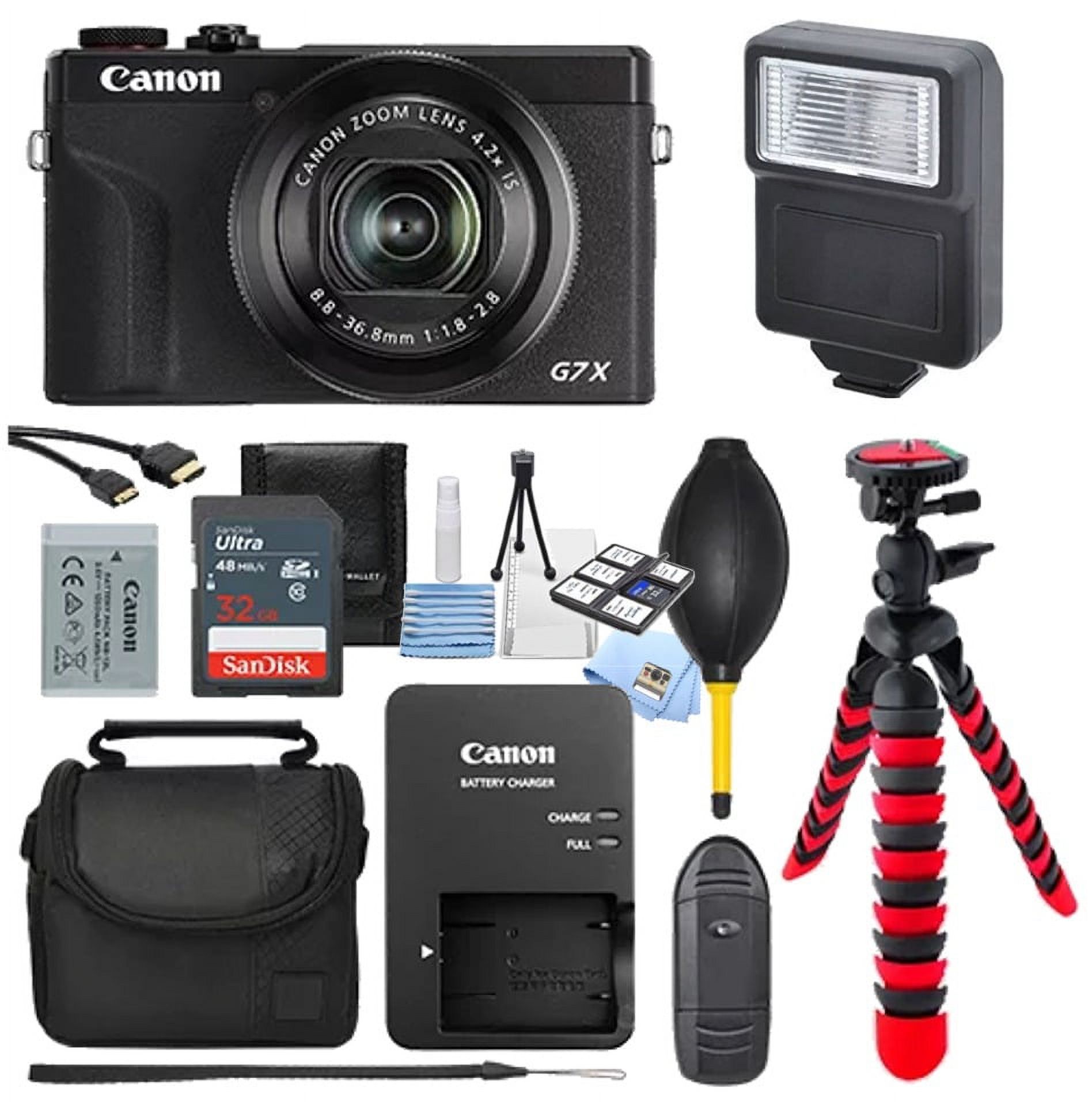 Canon PowerShot G7X Mark III Digital Camera Black+ 32GB Deluxe ...