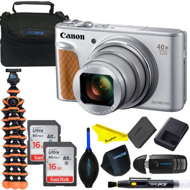 Canon PowerShot SX740 HS 20.3MP Digital Camera Black with 64GB Card - New, WiFi, Bluetooth, SX ...