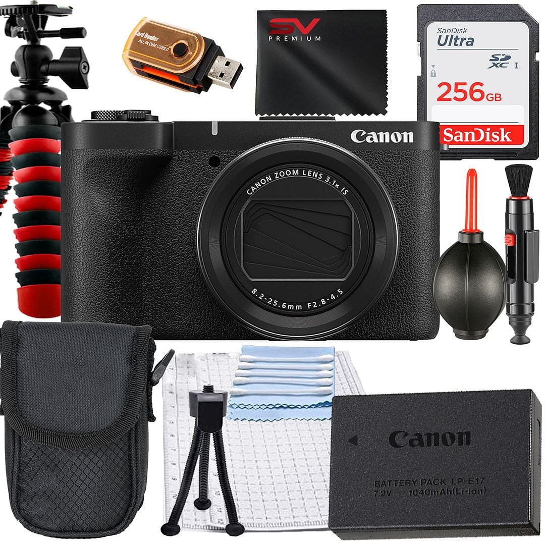Canon PowerShot V1 Digital Camera with SanDisk 256GB Memory Card + Case ...