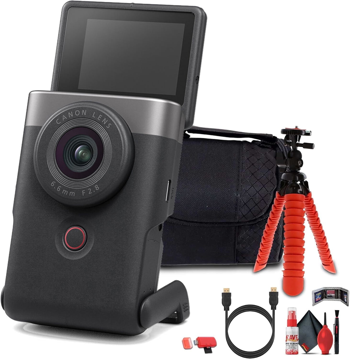 Canon PowerShot V10 Content Creator Compact Vlogging Camera (Silver) + More (International ...