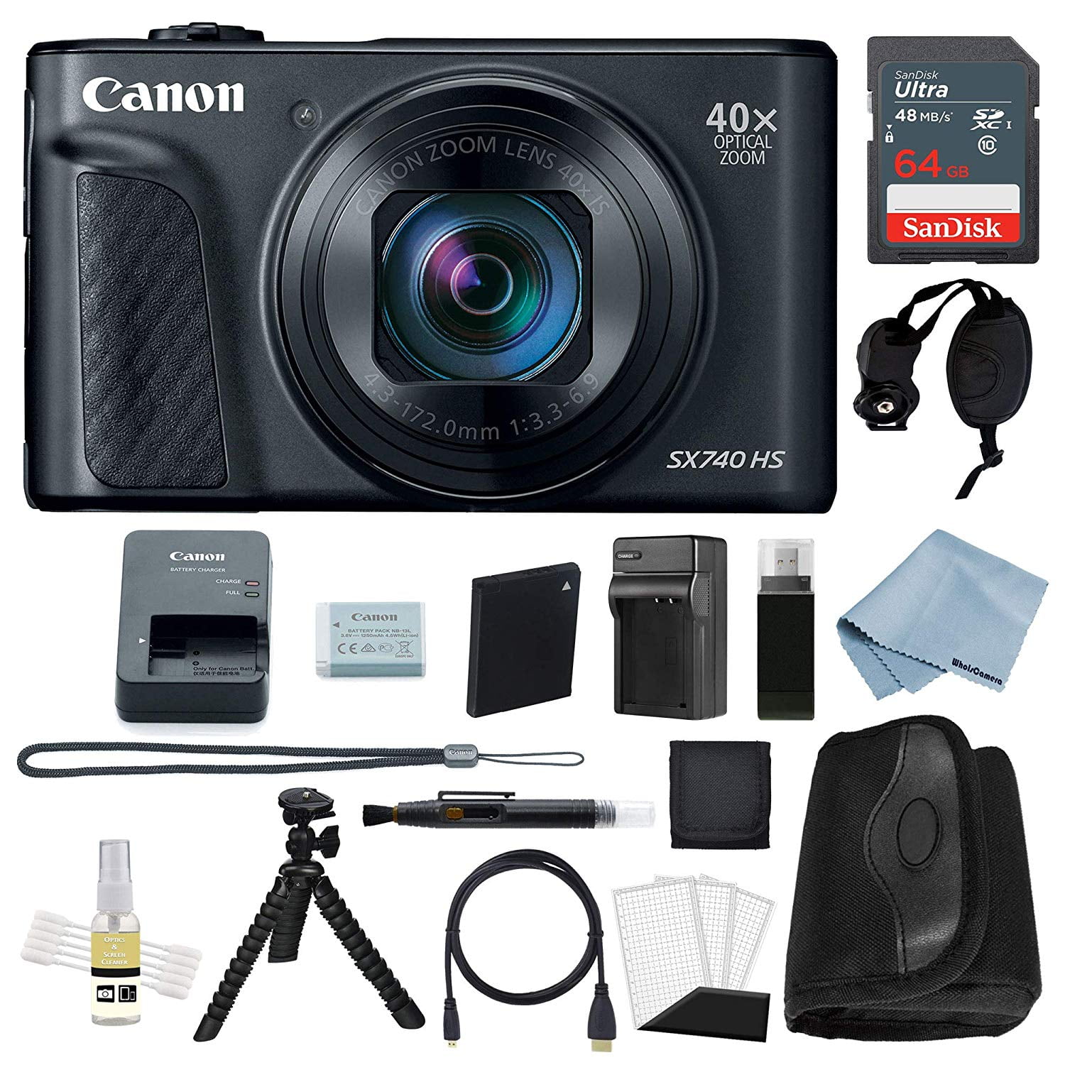 Canon Powershot SX740 HS 4K Video, Wi-Fi, Bluetooth, Flip Screen ...