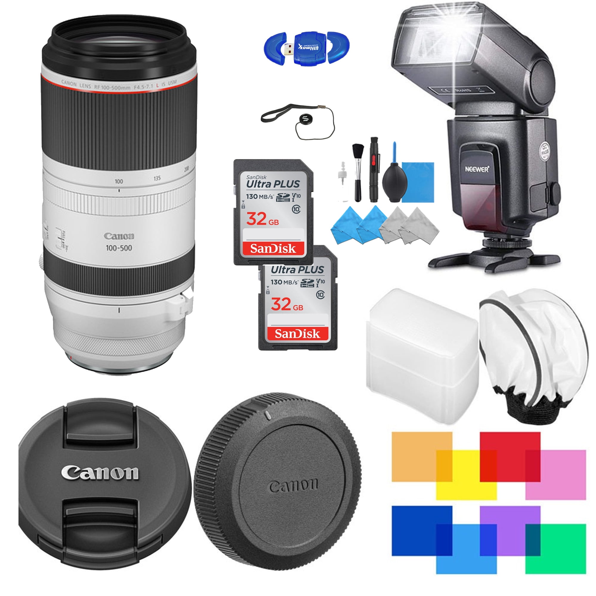 Canon RF 100-500mm f/4.5-7.1L IS USM Lens with Universal Pro Flash ...