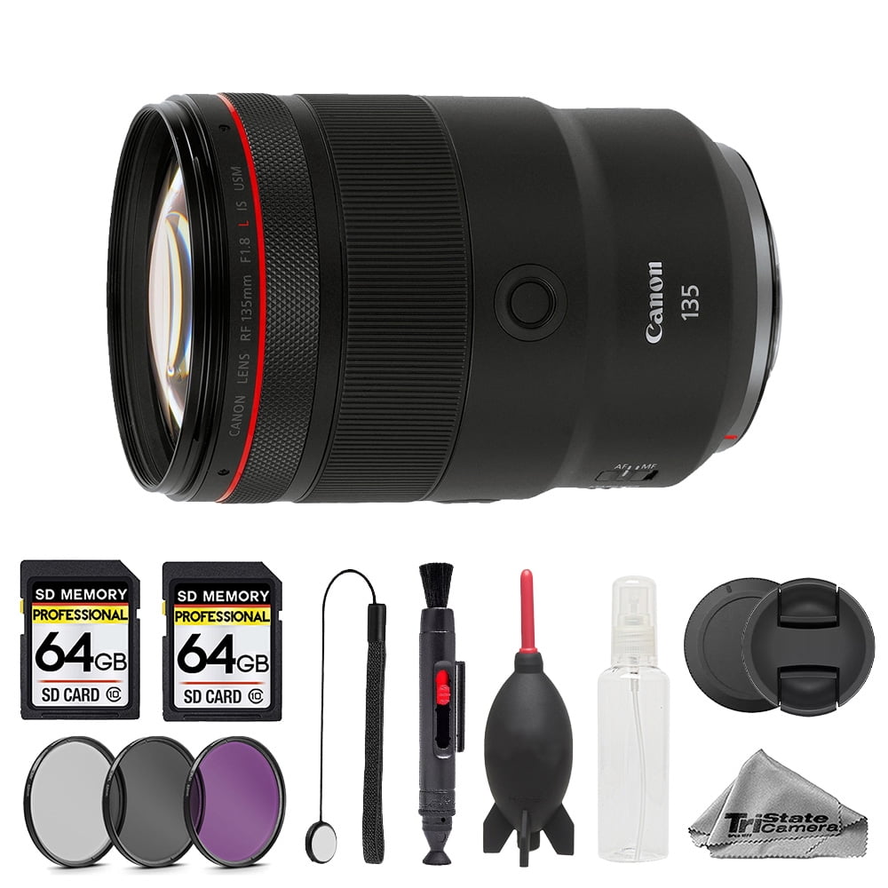 Canon RF 135mm f/1.8 L IS USM Lens - 10pc 128GB Memory Bundle ...