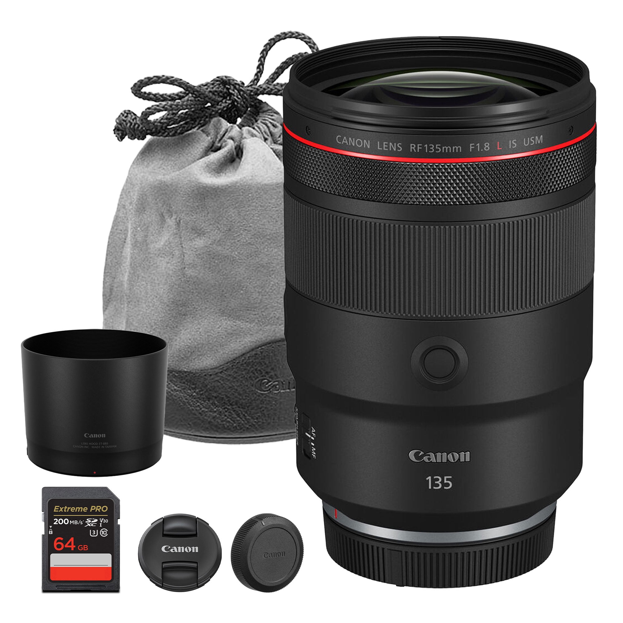 Canon RF 135mm f/1.8 L IS USM Lens – Telephoto Prime Lens with Image Stabilization & f/1.8 ...