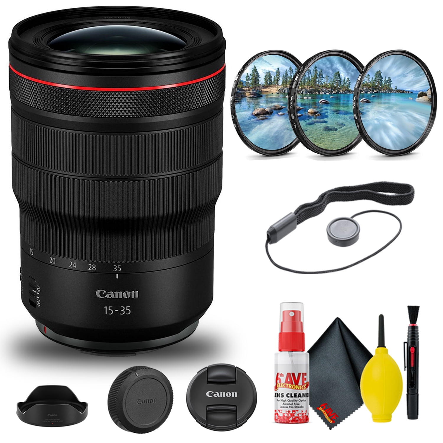 Canon RF 15-35mm f/2.8L IS USM Zoom Lens with Filter Kit, Cap Keeper ...