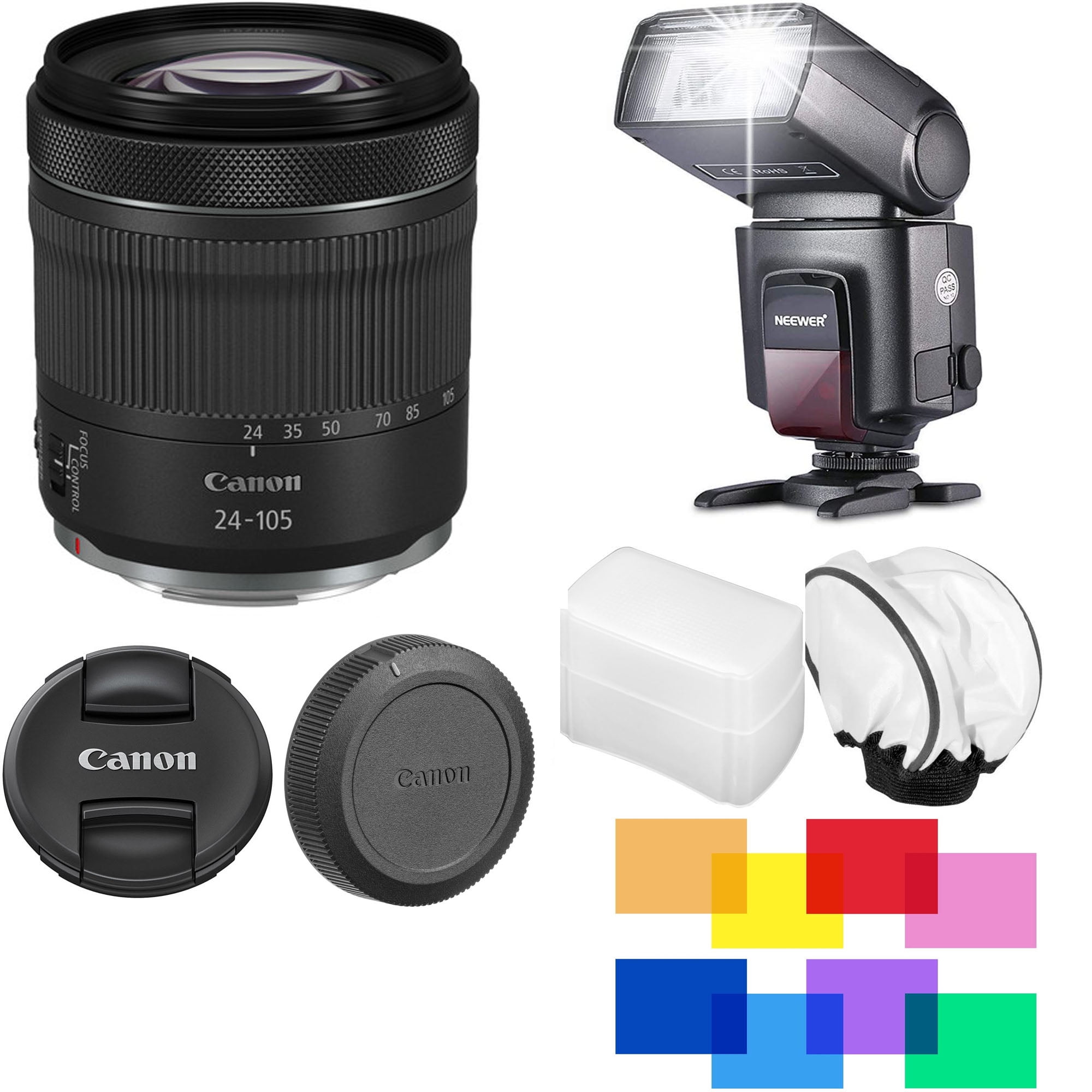 Canon RF 24-105mm f/4-7.1 IS STM Lens Essential Flash Kit - Walmart.com