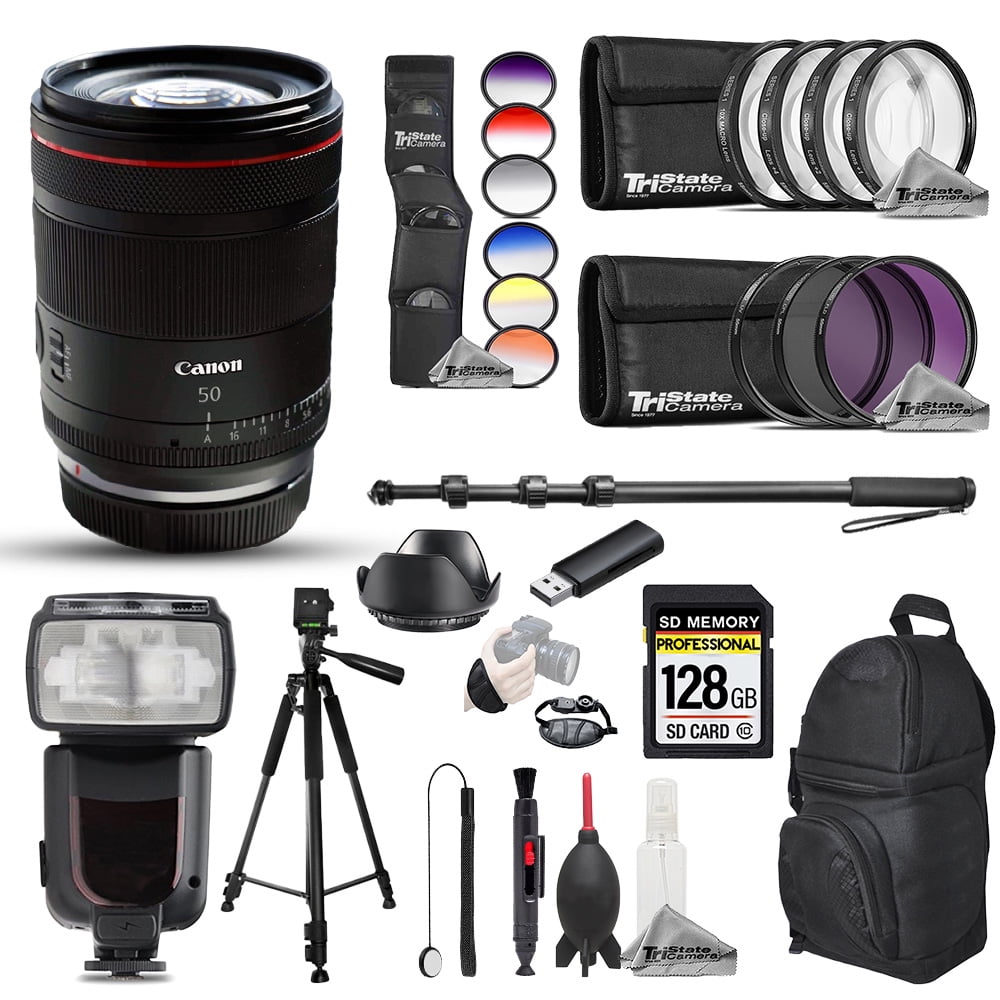 Canon RF 50mm f/1.4 L VCM Lens - 26pc 128GB Ultimate Accessory Kit ...