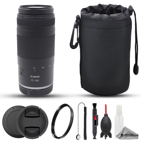 Canon RF 75-300mm f/4-5.6 Lens - 7pc Care Kit (International Version ...