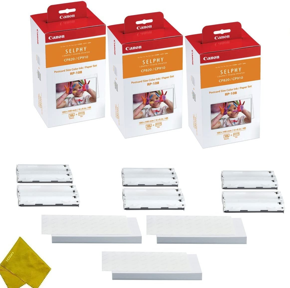 Canon RP-108 High Capacity Color Ink and 324 Sheets For SELPHY Printer ...