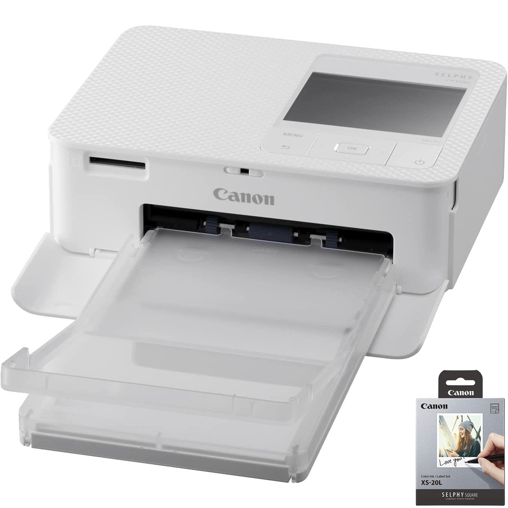 Canon SELPHY CP1500 Wireless Compact Photo Printer - White Bundle with ...