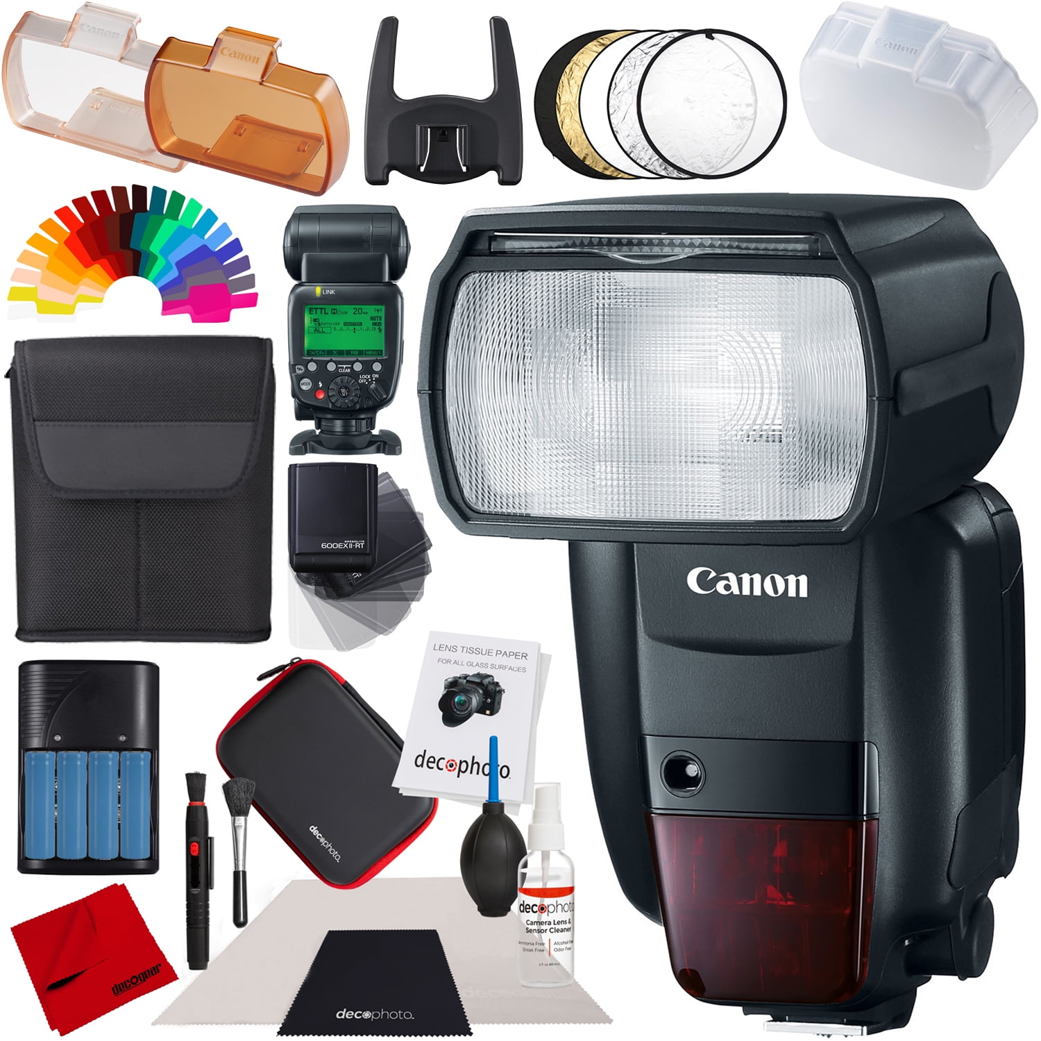 Canon Speedlite 600EX II-RT Zoom Flash with 180 Degree Angle Rotation ...