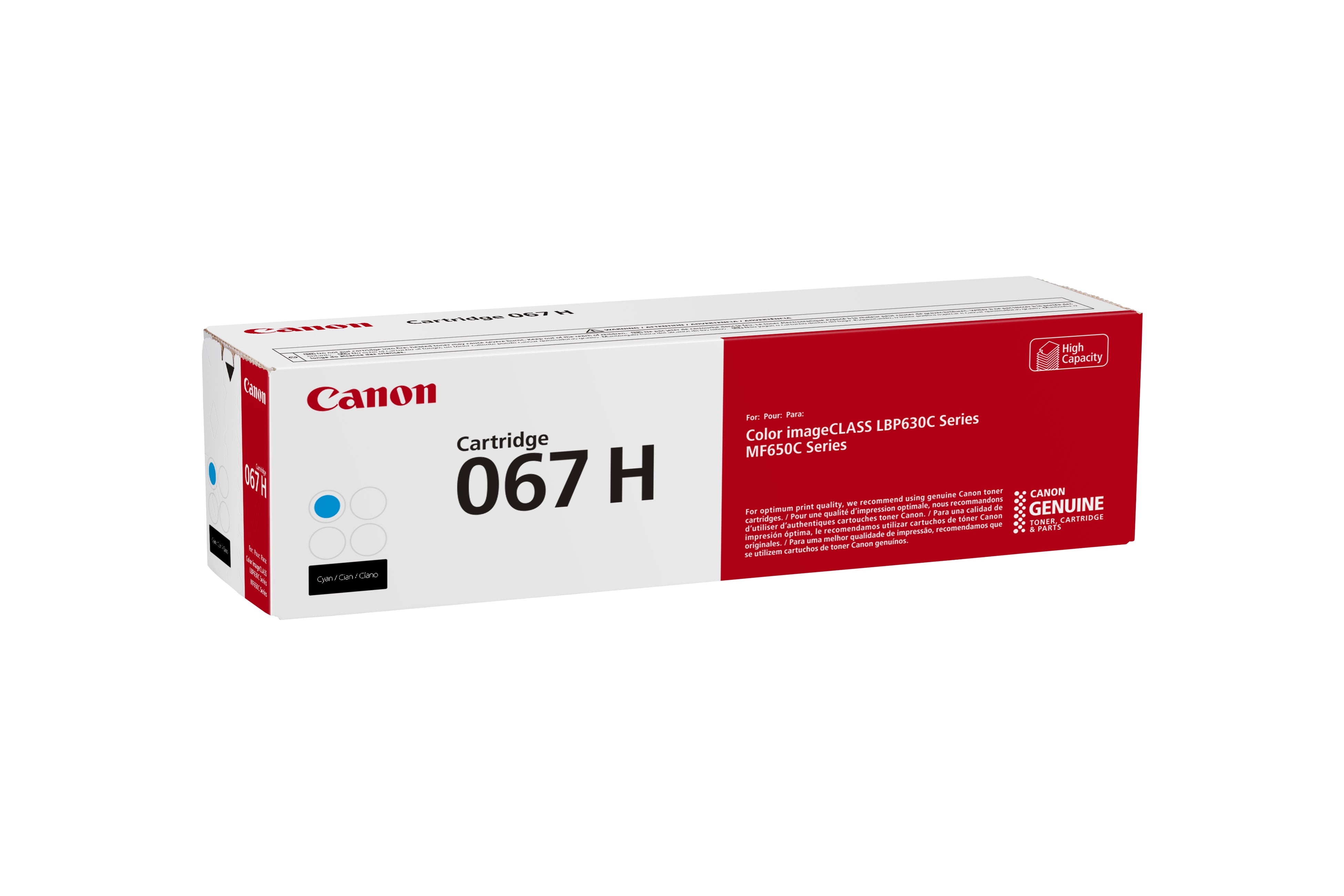 Canon High Capacity Toner Cartridge 067 H Cyan for Laser Printers MF650 ...