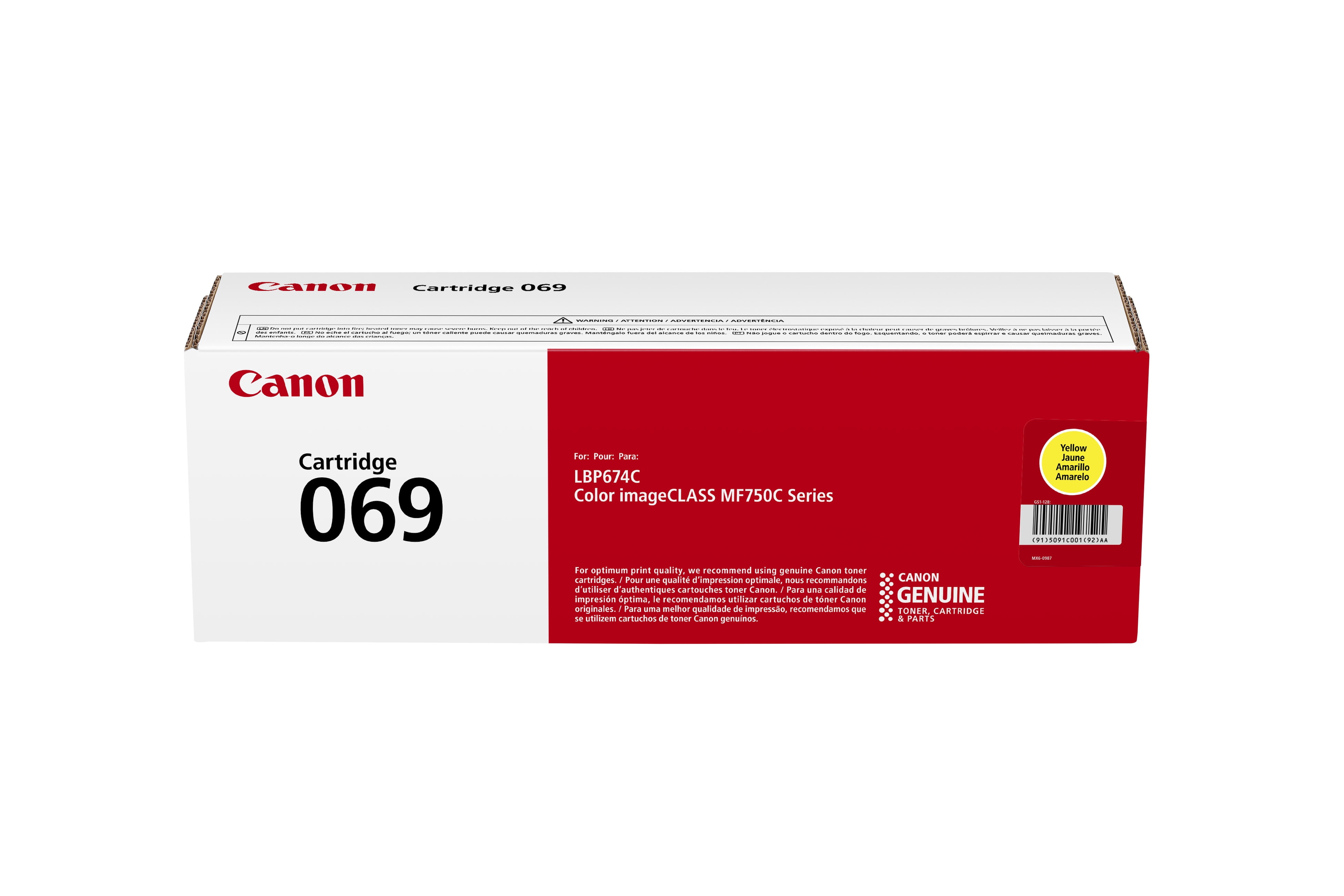 Canon Genuine Toner Cartridge 069 Yellow, High-Quality, Up to 1900 ...