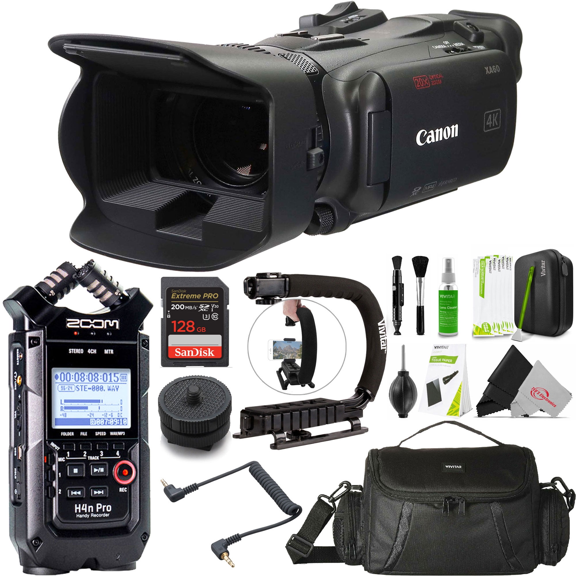 Canon XA60 Professional UHD 4K Camcorder Black (PAL) Professional Audio ...