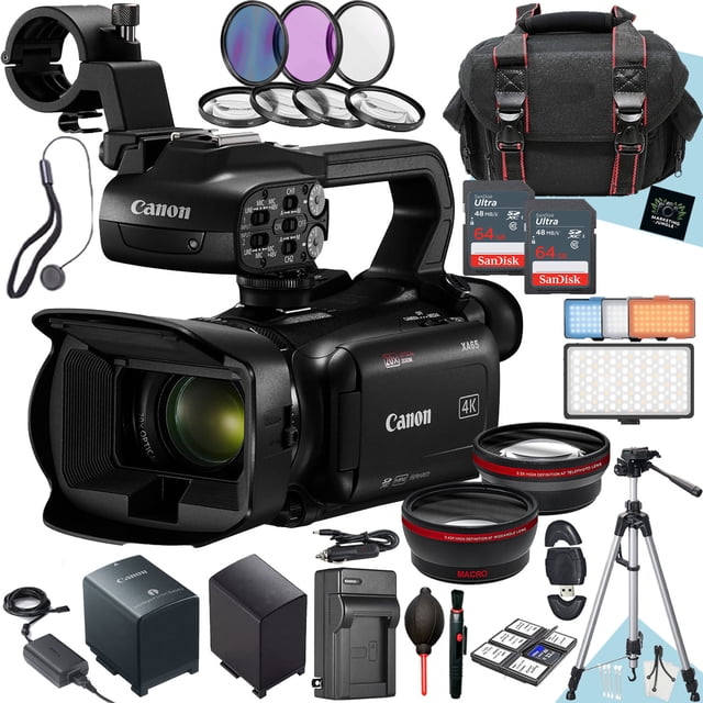 Canon XA65 Professional UHD 4K Camcorder + 2PC 64 GB Memory + Extra ...