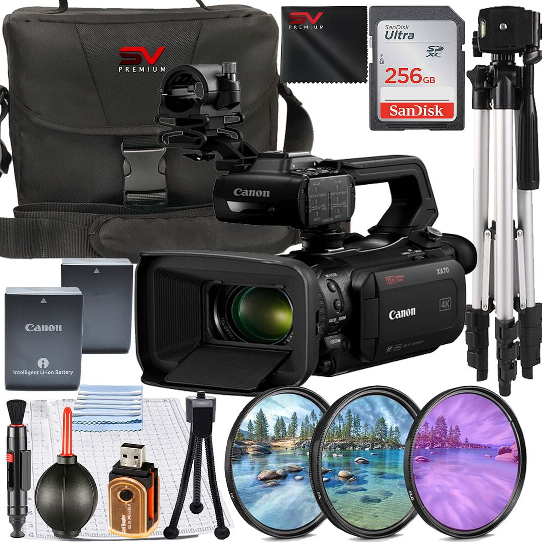 Canon XA70 UHD 4K30 Camcorder with 256GB SanDisk Memory Card + Case ...