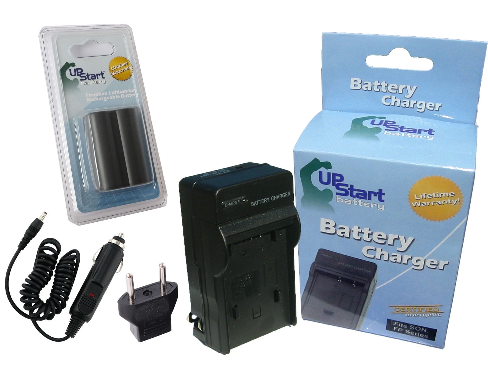 Canon ZR-90 Battery and Charger with Car Plug and EU Adapter ...