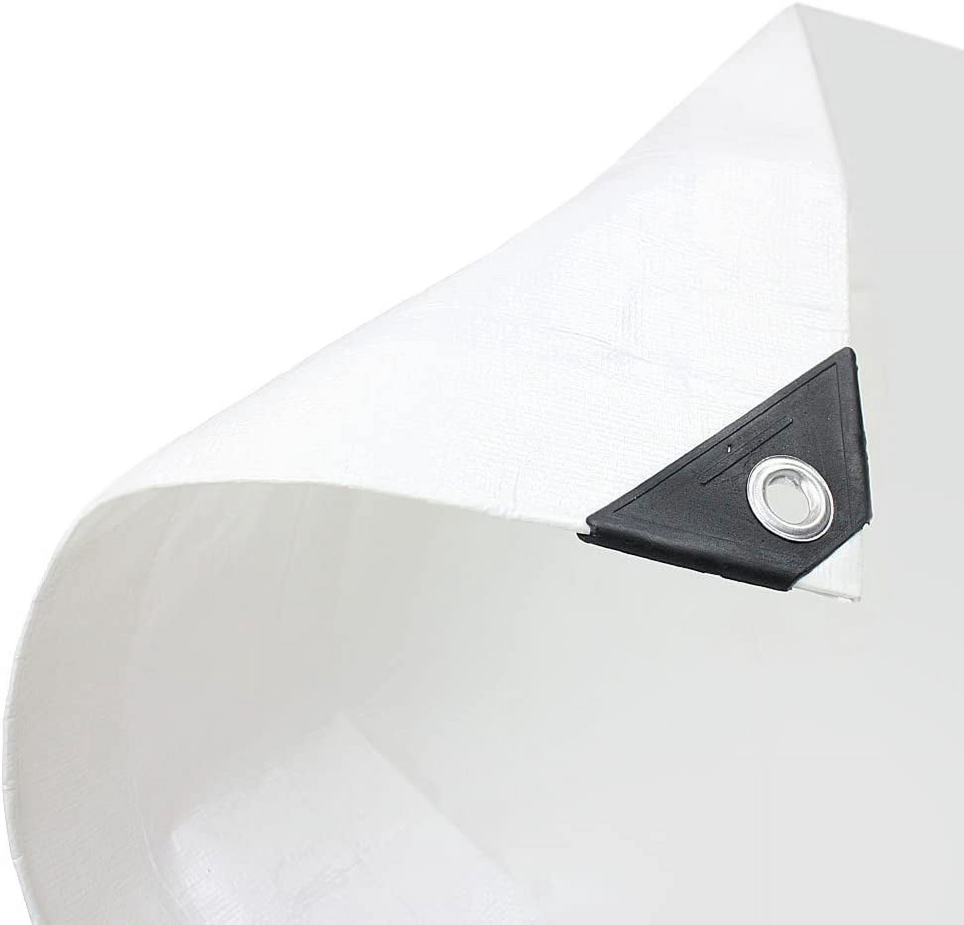 Canopies and Tarps White Heavy-Duty Poly Premium Tarp, 15' x 25' - Heat ...