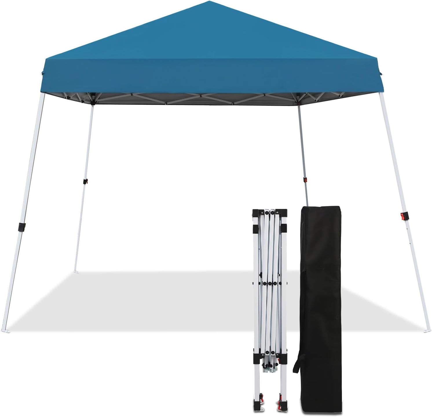 Canopy 10X10 FT,Outdoor Pop Up Tent w/Backpack Bag,Adjustable Slant Leg ...