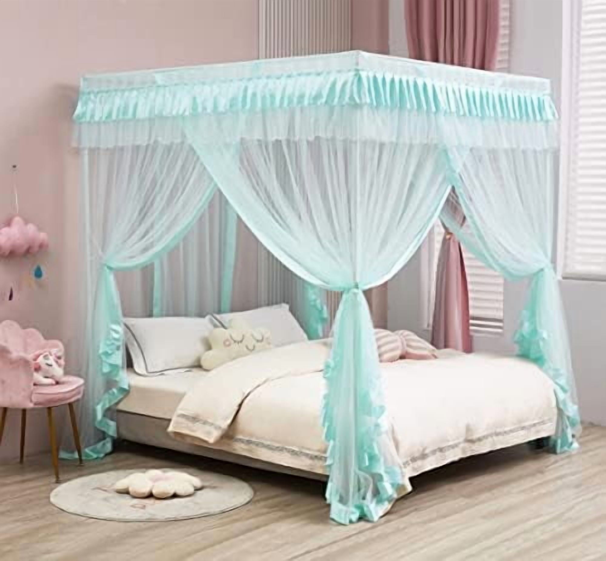 Canopy Bed Curtains Full Size,Bed Canopy Royal Luxurious Cozy Drape ...