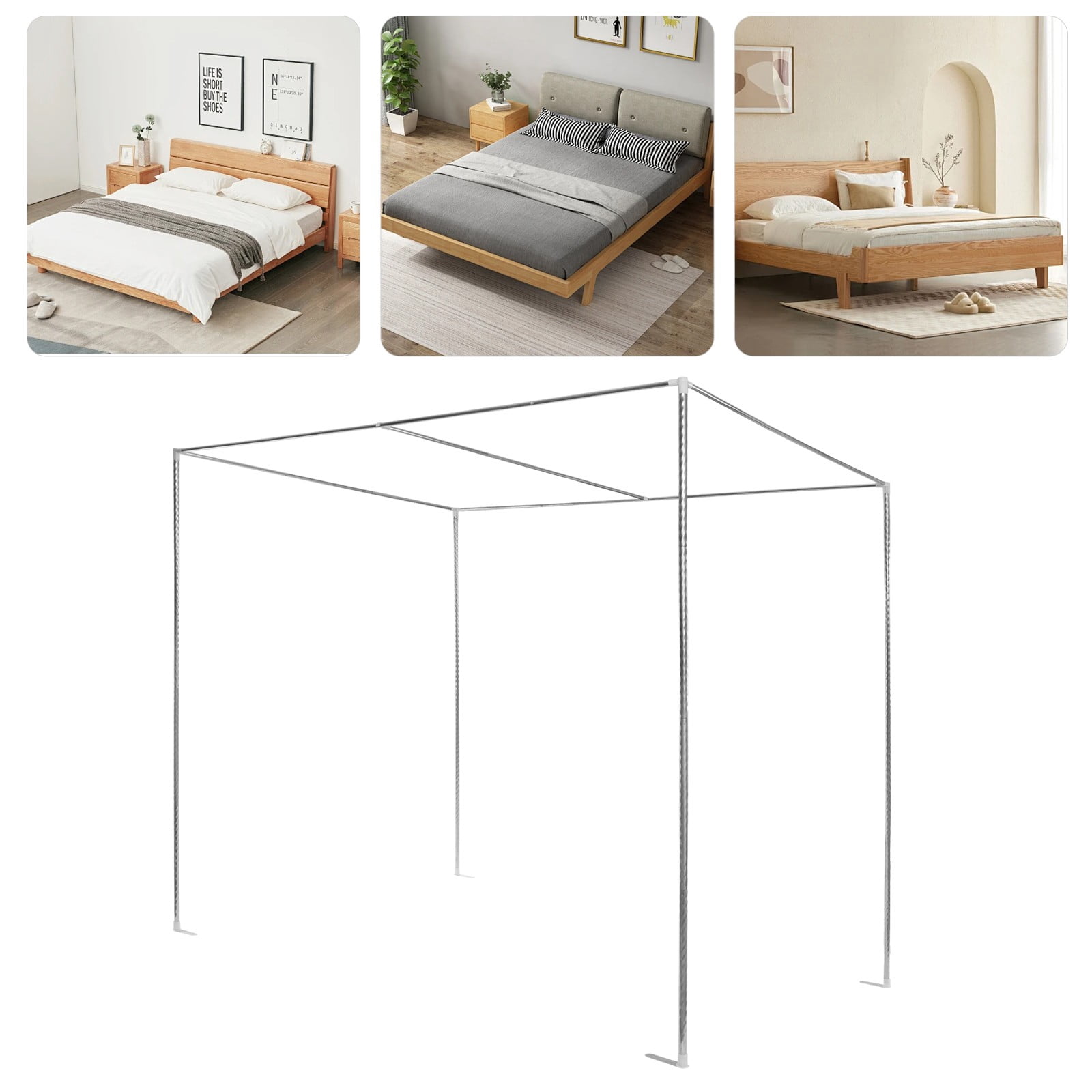 Canopy Bed Frame Mosquito Net Support, Stainless Steel Bed Mosquito ...