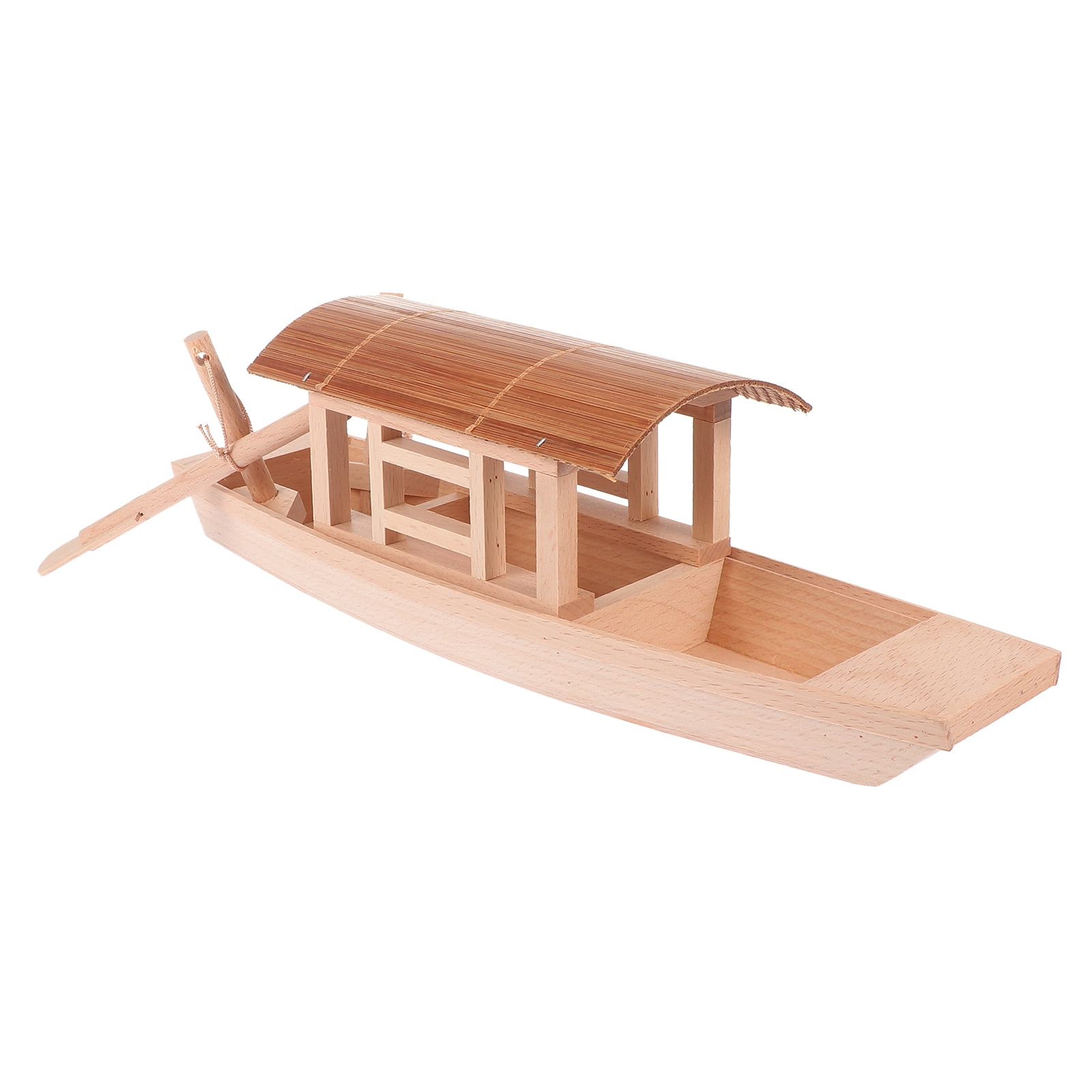 Canopy Boat Toy Wooden Craft Kid Boat Identity Model Mini Boat Model ...