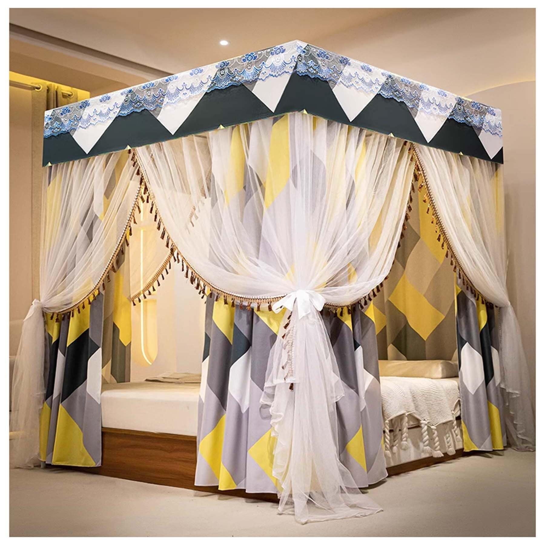 Canopy Curtain Bed Frame Stainless Steel Canopy Bed Frame Post Four ...