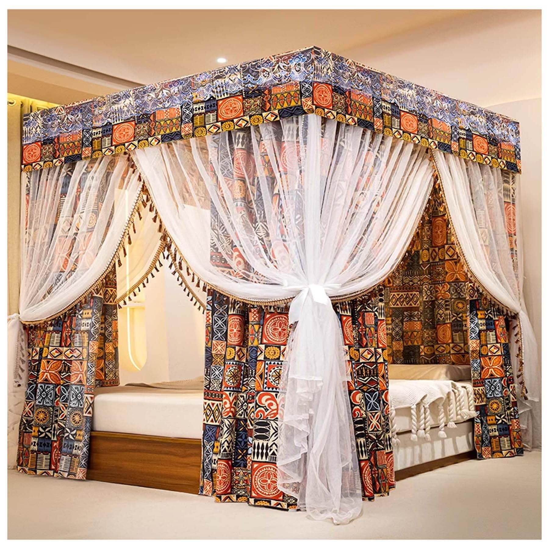 Canopy Curtain Bed Frame Stainless Steel Canopy Bed Frame Post Four ...