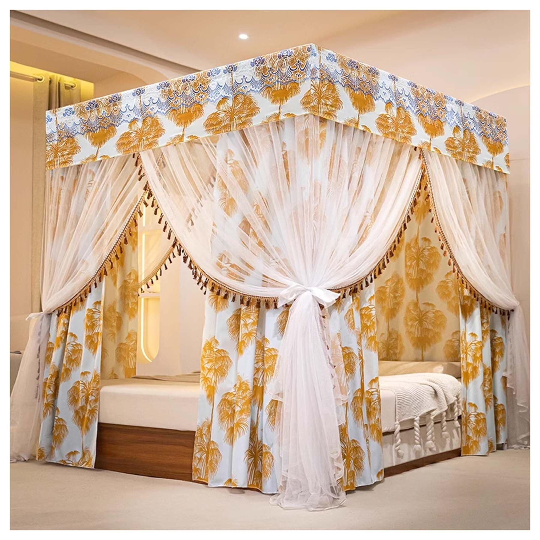 Canopy Curtain Bed Frame Stainless Steel Canopy Bed Frame Post Four ...