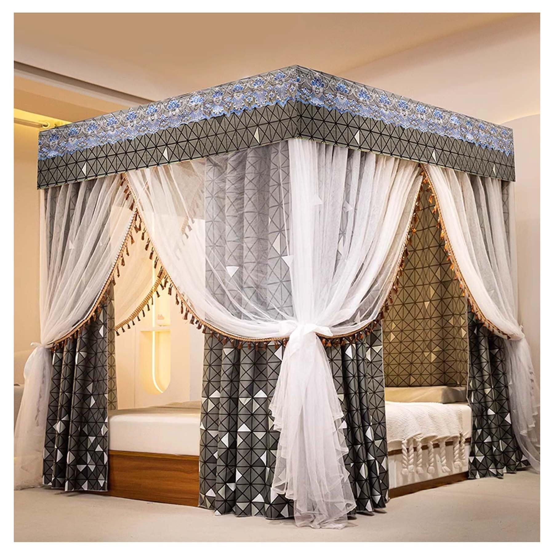 Canopy Curtain Bed Frame Stainless Steel Canopy Bed Frame Post Four ...