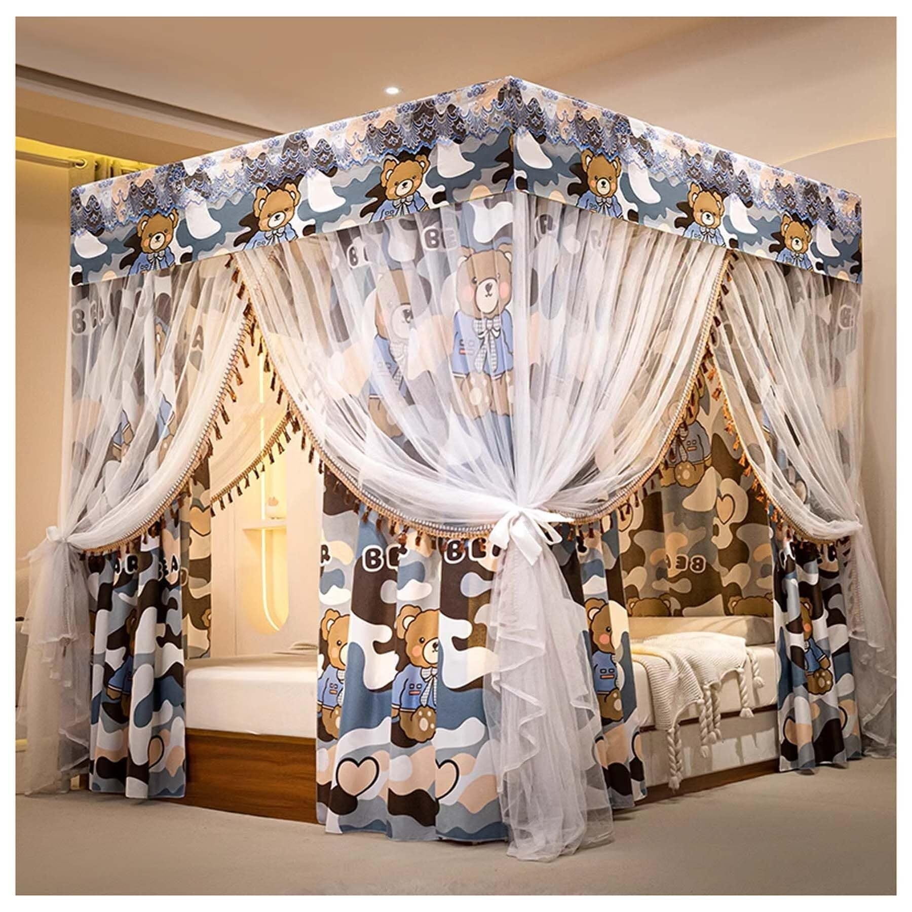 Canopy Curtain Bed Frame Stainless Steel Canopy Bed Frame Post Four ...