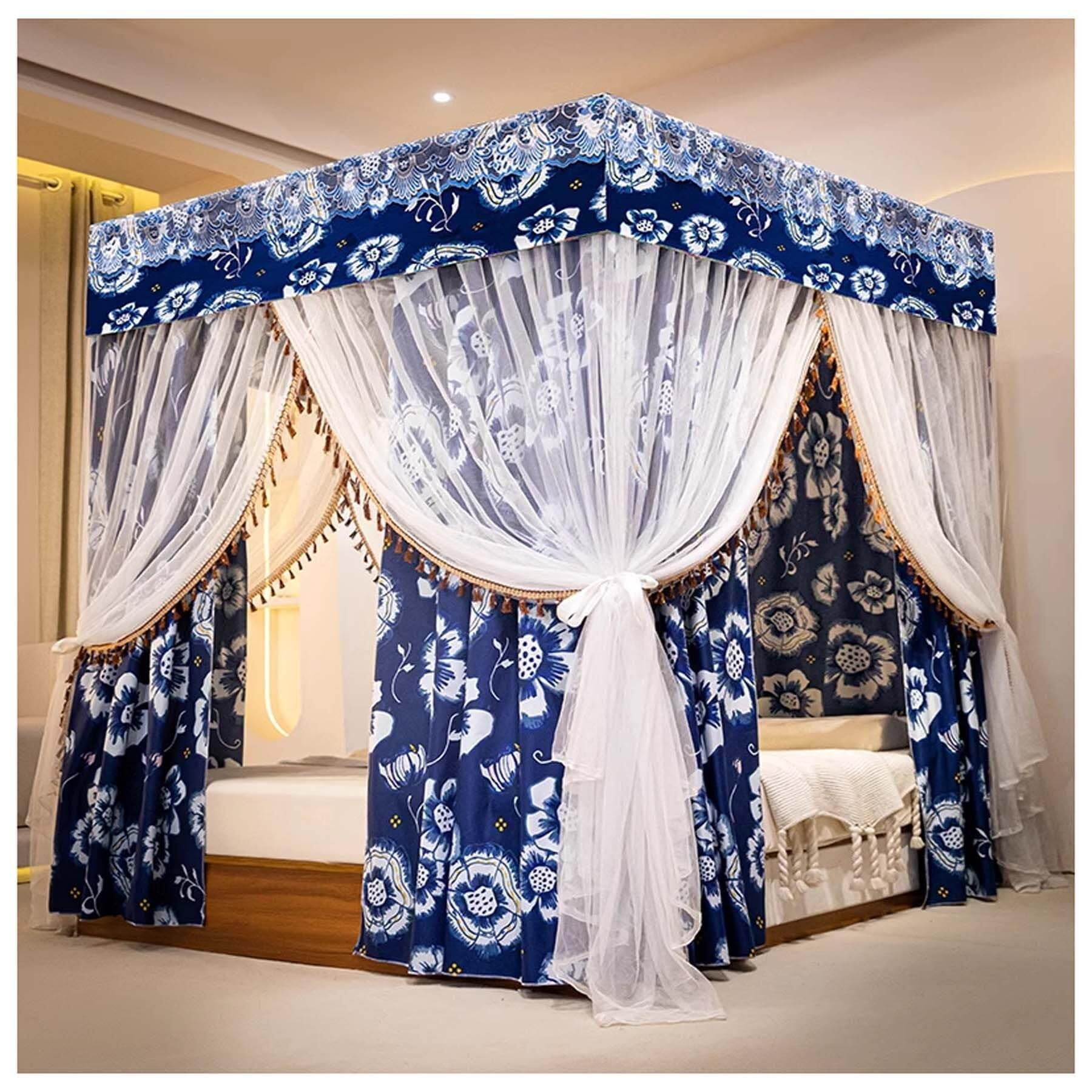 Canopy Curtain Bed Frame Stainless Steel Canopy Bed Frame Post Four ...