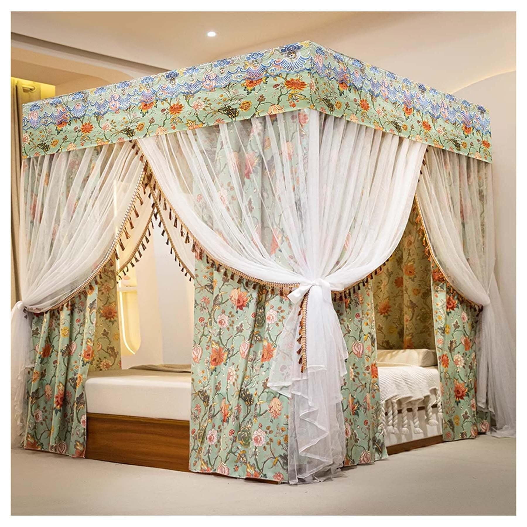 Canopy Curtain Bed Frame Stainless Steel Canopy Bed Frame Post Four ...